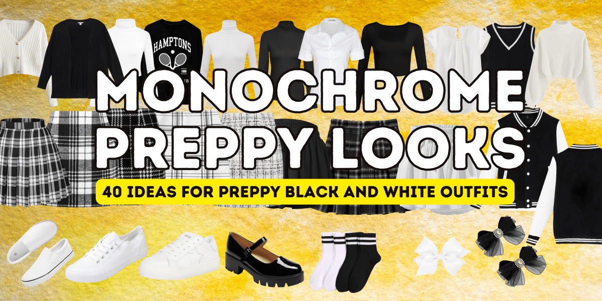 40 Outfit Ideas for Monochrome Preppy Outfits – Affordable and Timeless ...